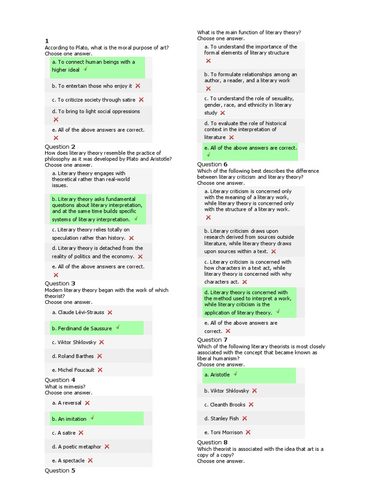 Literary Theory and Criticism QQ | PDF | Deconstruction | Literary Theory