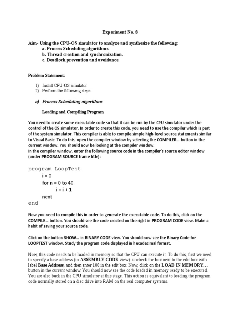 Experiment No 8 | PDF | Scheduling (Computing) | Process (Computing)