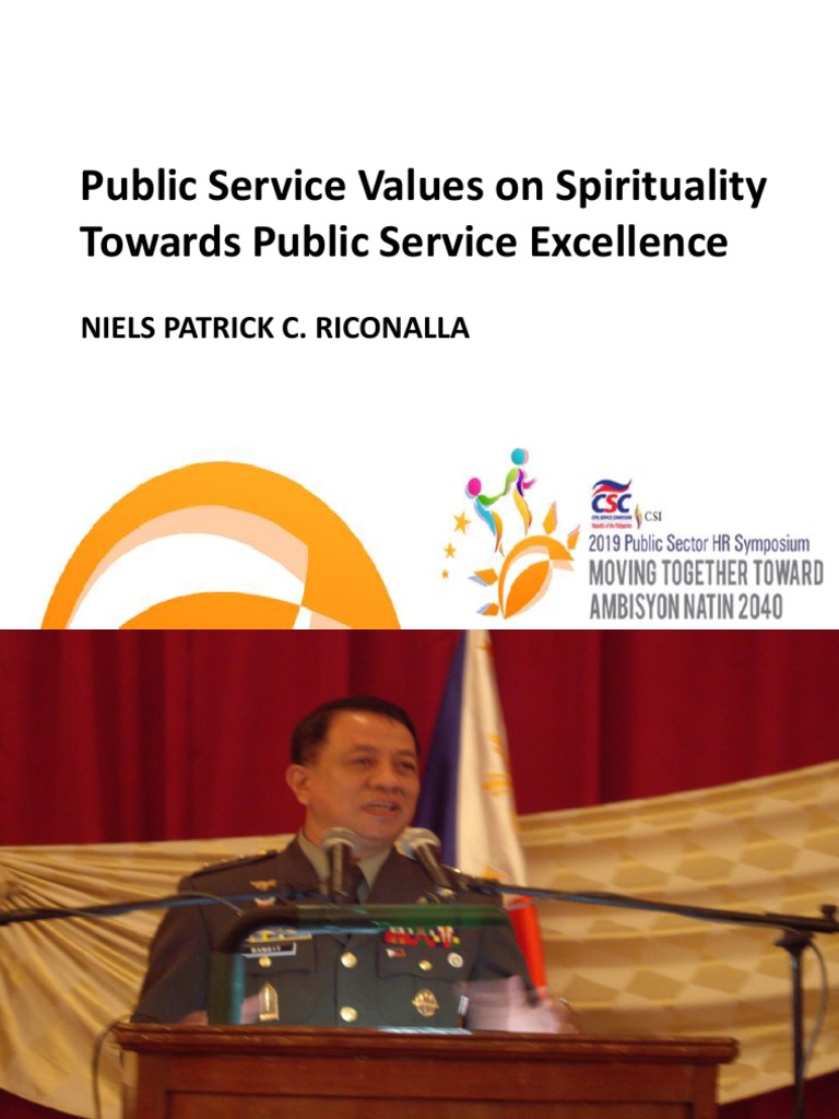 Public Service Values On Spirituality Towards Public Service Excellence ...