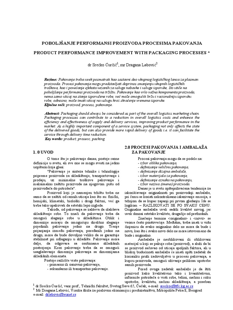 Pakovanje Robe | PDF