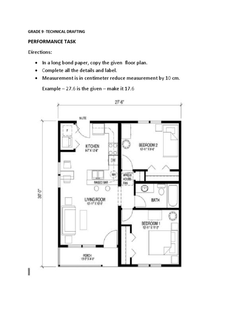 Performance Task: Grade 9 - Technical Drafting | PDF