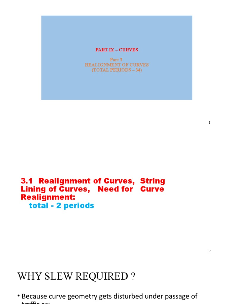 Realigning Curves for Improved Track Geometry | PDF | Curvature | Geometry
