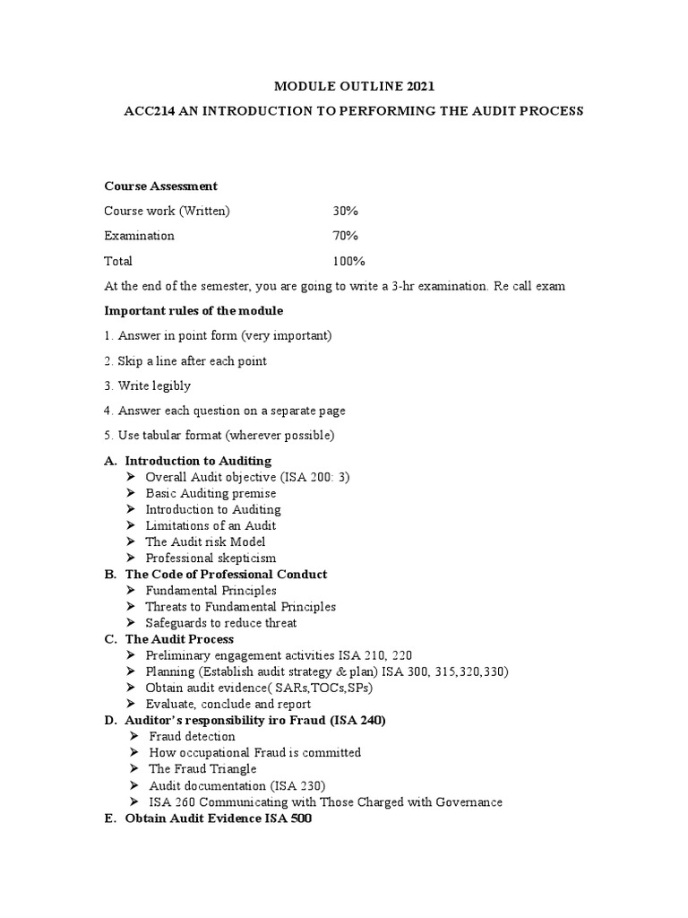 Acc214 Module Outline 2021 | PDF | Technology & Engineering
