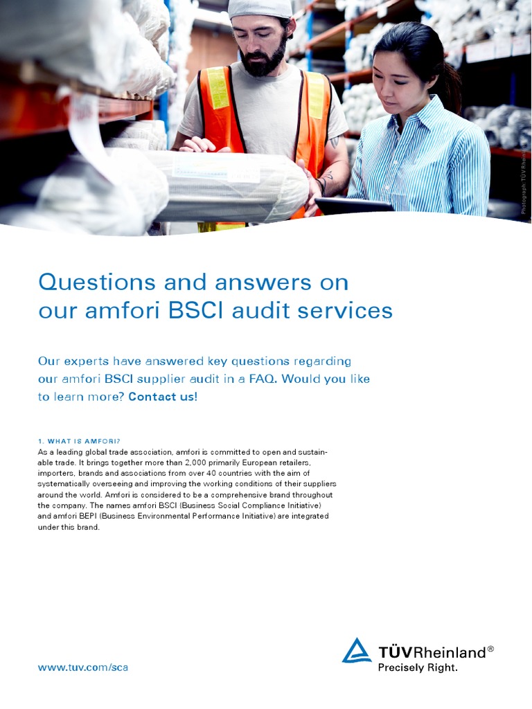Questions and Answers On Our Amfori BSCI Audit Services | PDF | Cisco ...