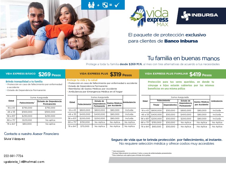 Vida Express: Seguros Inbursa Accesibles | PDF | Seguro | Riesgo financiero