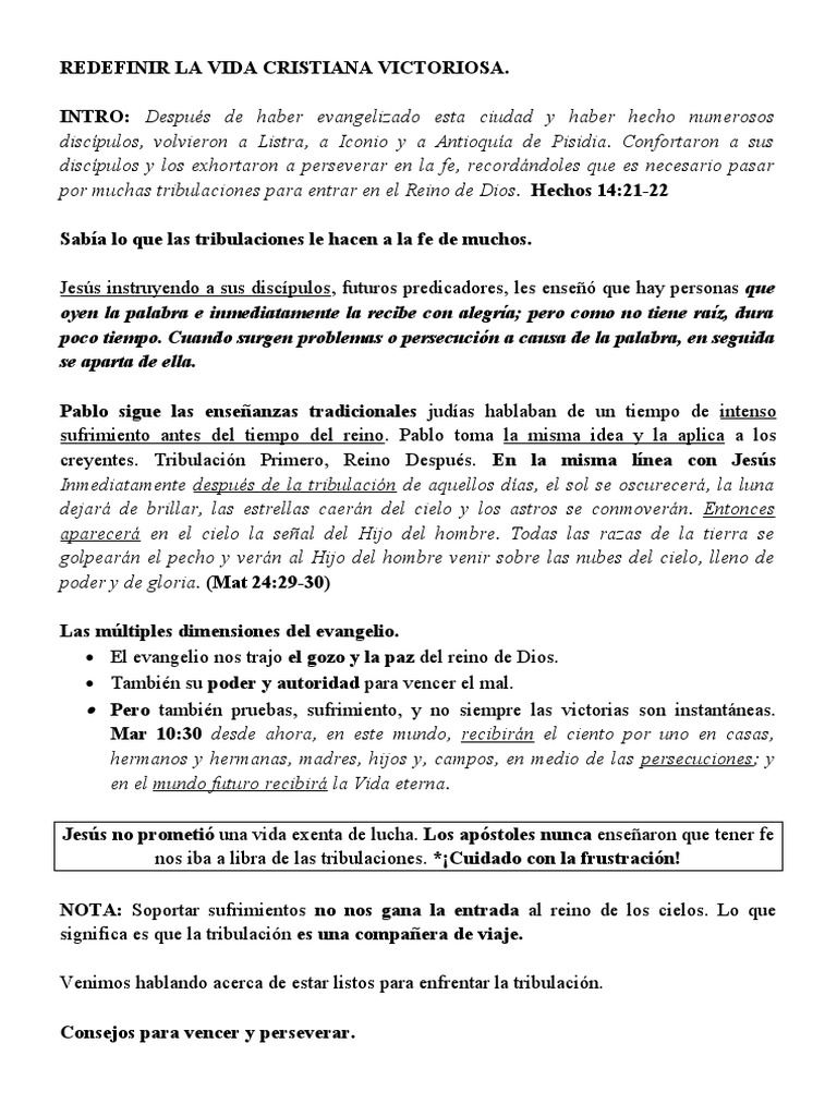 Redefinir La Vida Cristiana Victoriosa | PDF | Cristo (título) | Oración