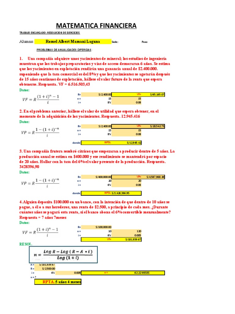 Ejer. 4 | PDF | Dinero | Economias