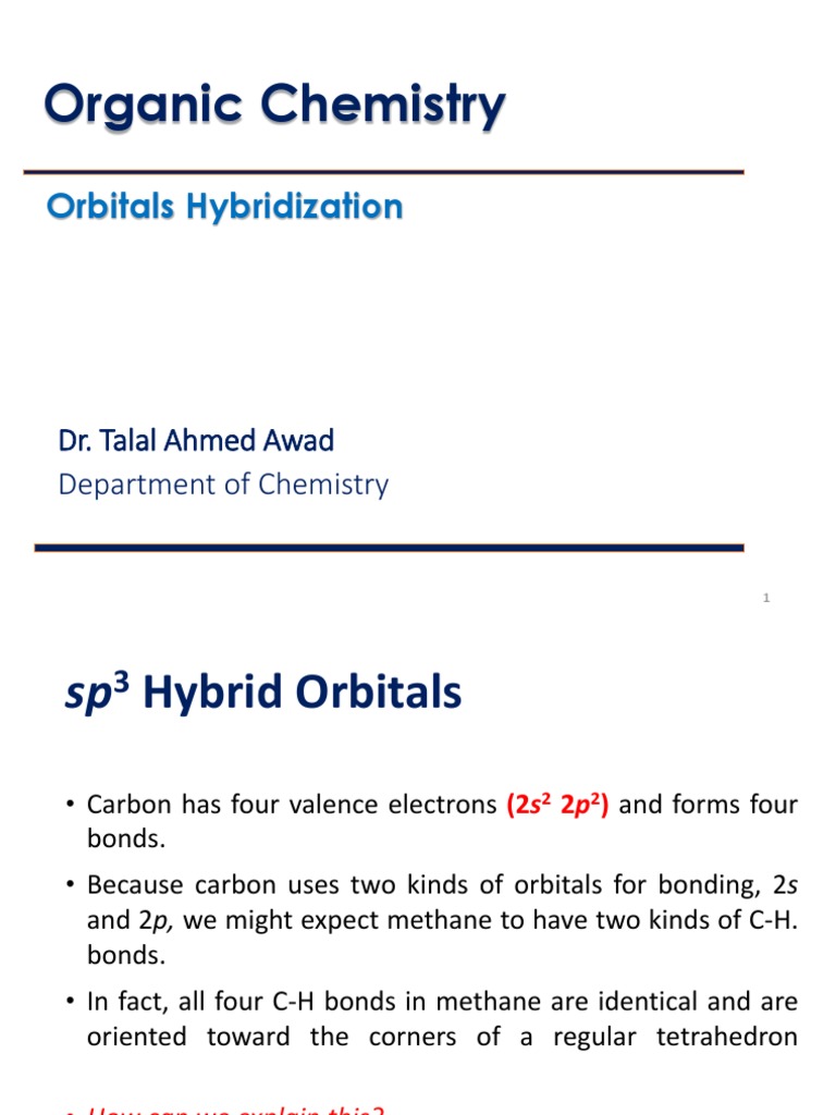 Organic Chemistry: Orbitals Hybridization | PDF | Molecular Orbital ...
