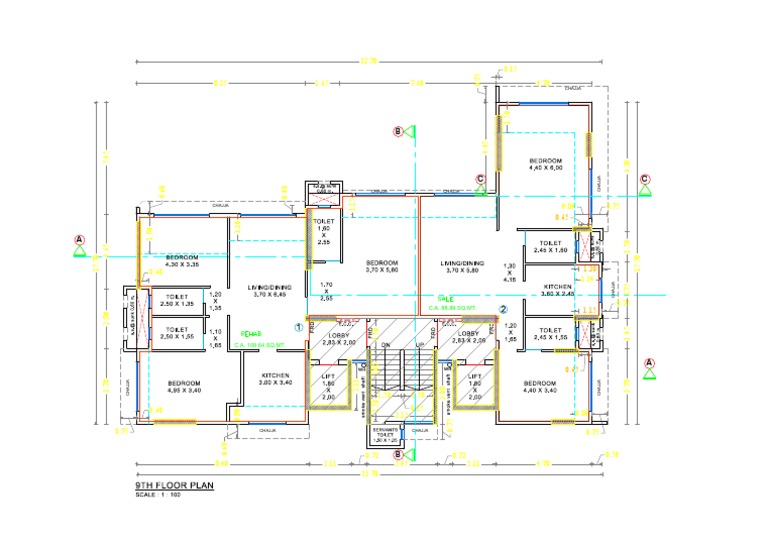 9th Floor Plan Aman | PDF | Home | Room