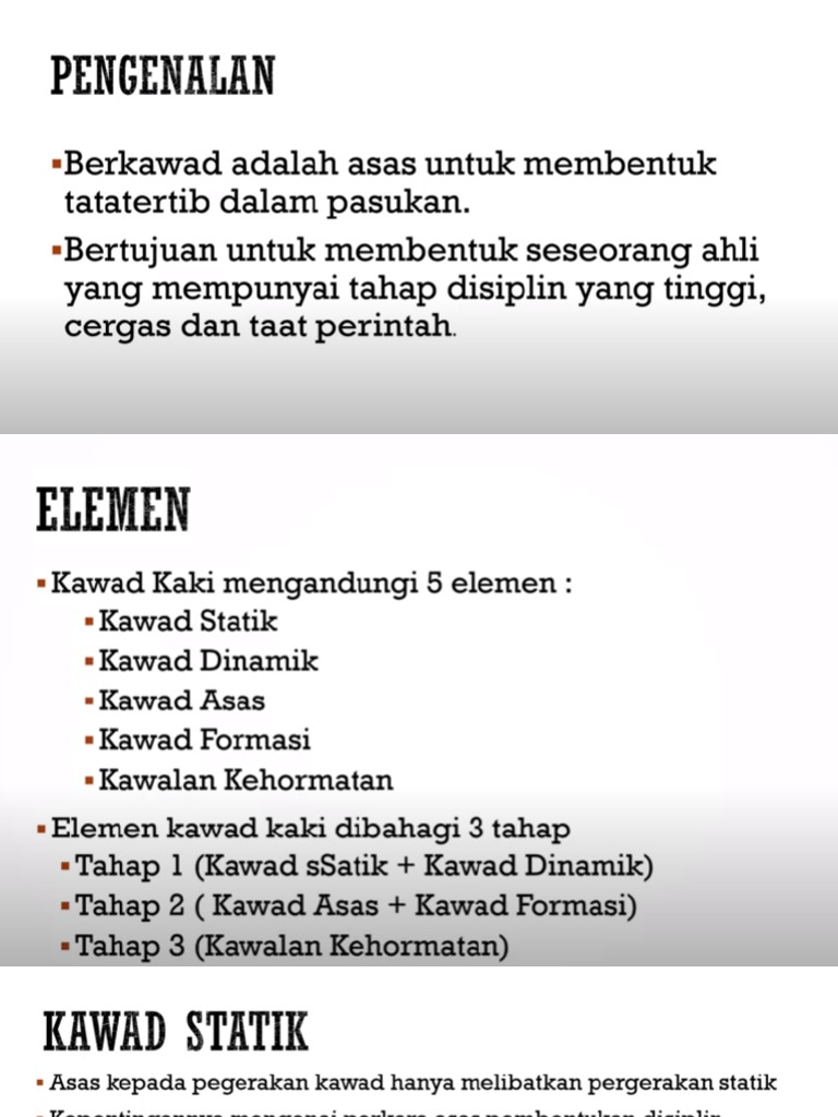 Nota Asas Kawad Kaki | PDF