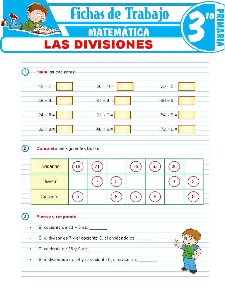 Aritmetica Las-divisiones-para-Tercer-Grado-de-Primaria | PDF ...