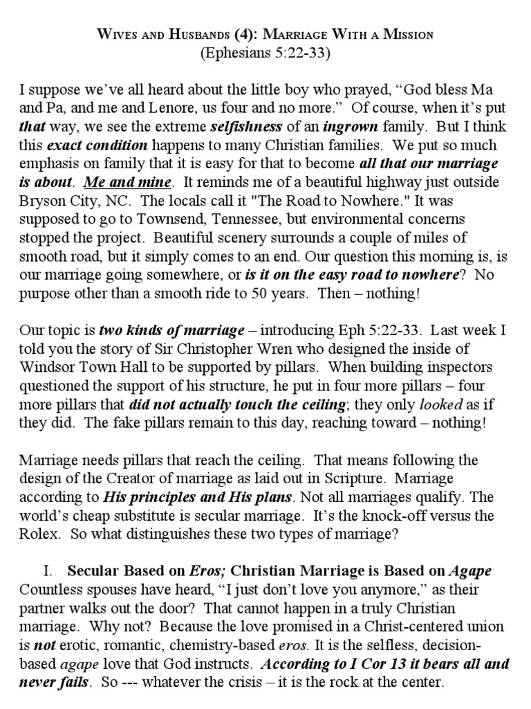 Christian Marriage: Purpose and Principles | PDF | Adam And Eve ...
