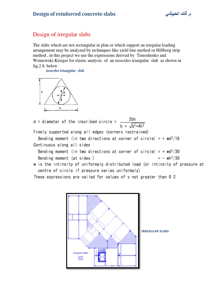 Design of Irregular Slabs | PDF
