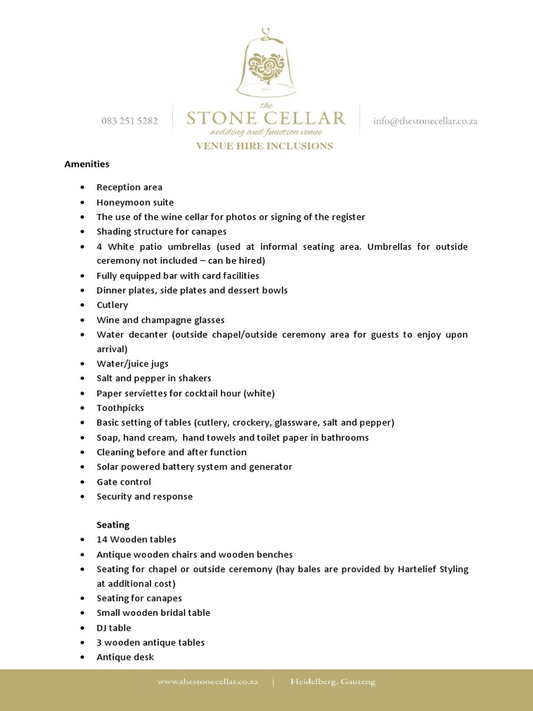 List of Inclusions | PDF