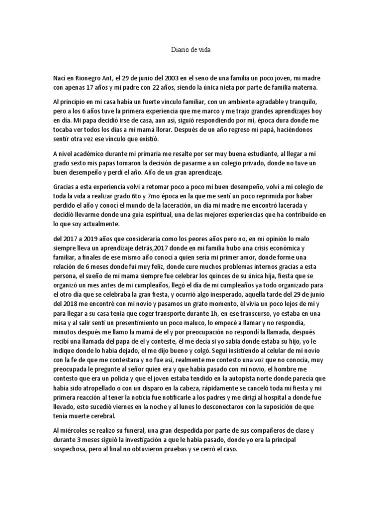 Diario De Vida Pdf