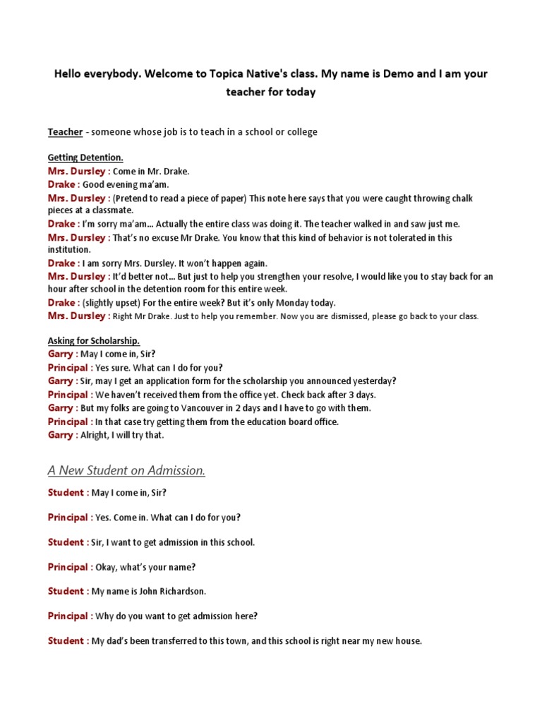 Hello Everybody. Welcome To Topica Native's Class. My Name Is Demo and ...