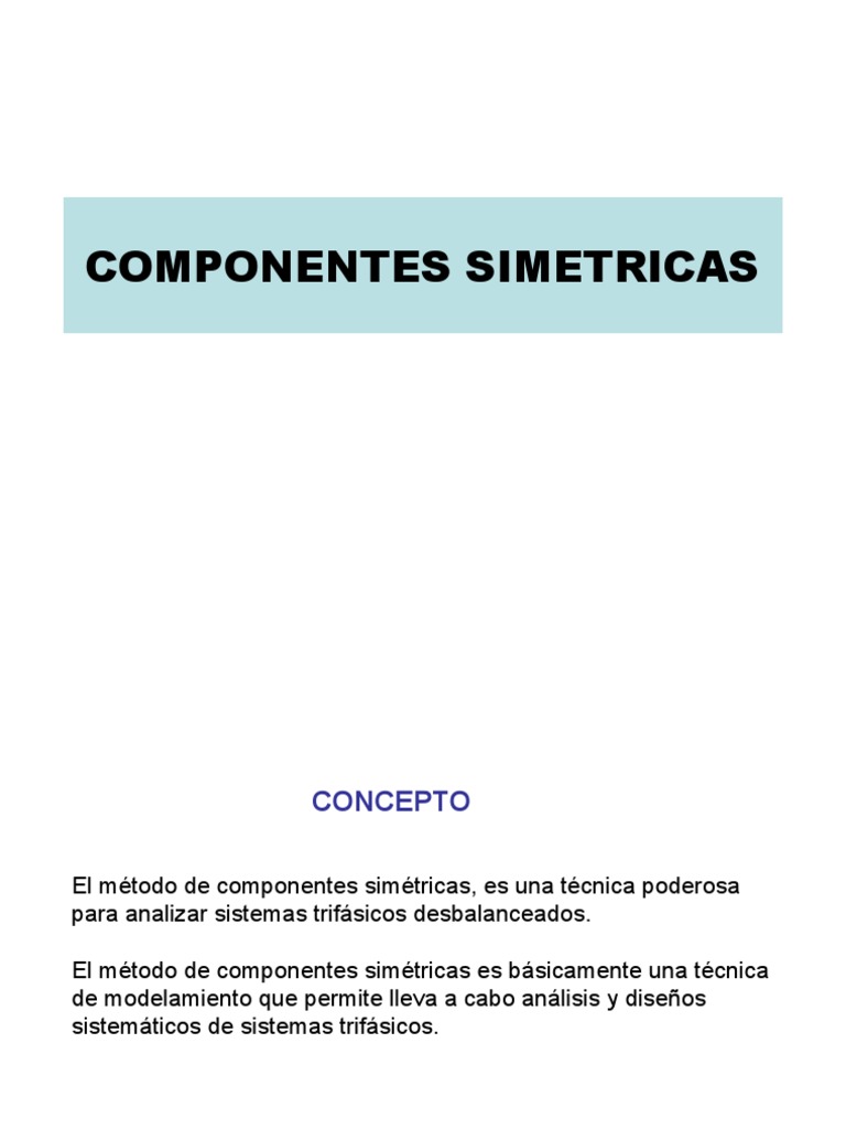Análisis de Componentes Simétricas | PDF | Corriente eléctrica | Secuencia