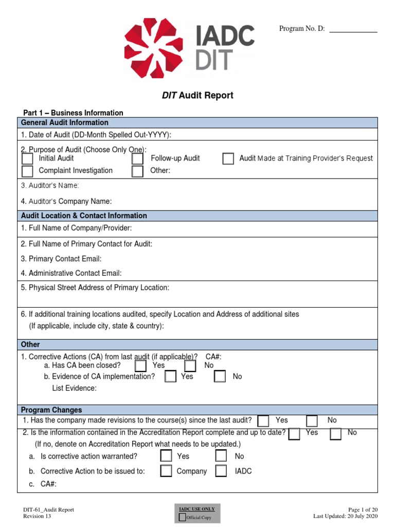 DIT Audit Report Program No. D | PDF | Audit | Educational Technology