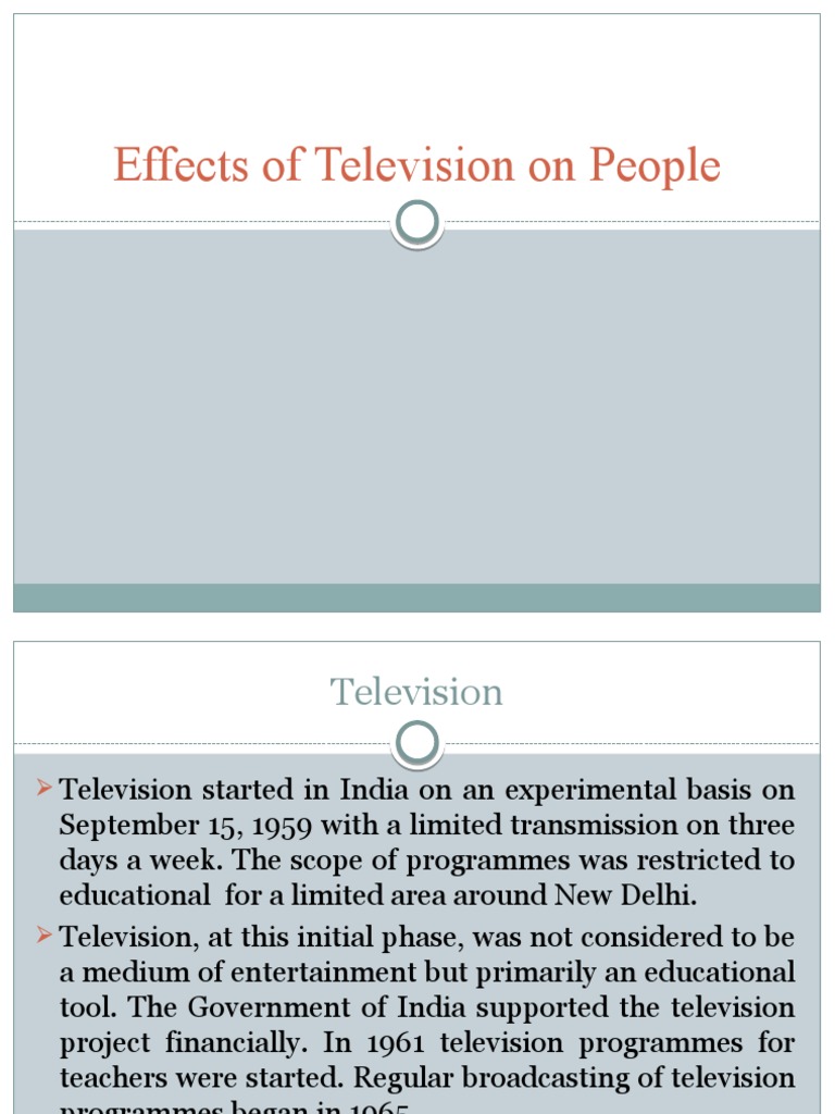 Effects of Television On People | PDF