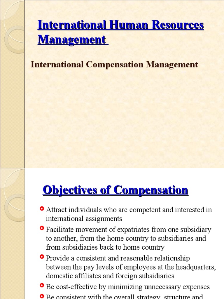 International Compensation Strategies Overview | PDF | Taxes | Salary