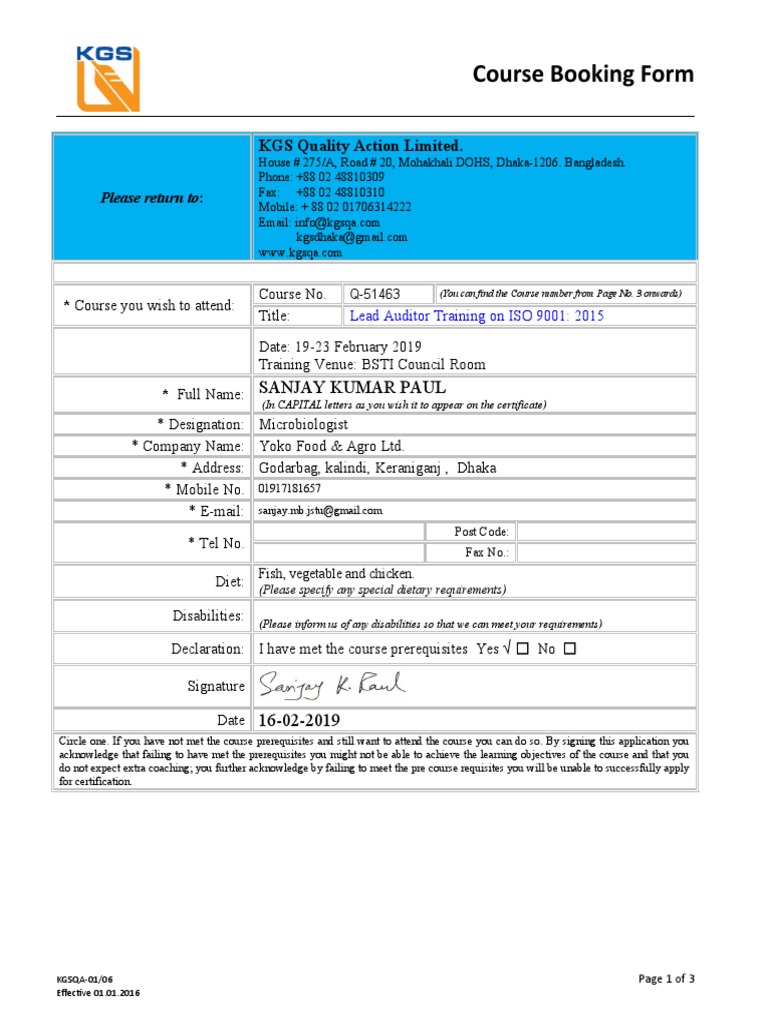 Course Booking Form - editED | Download Free PDF | Cheque | Payments