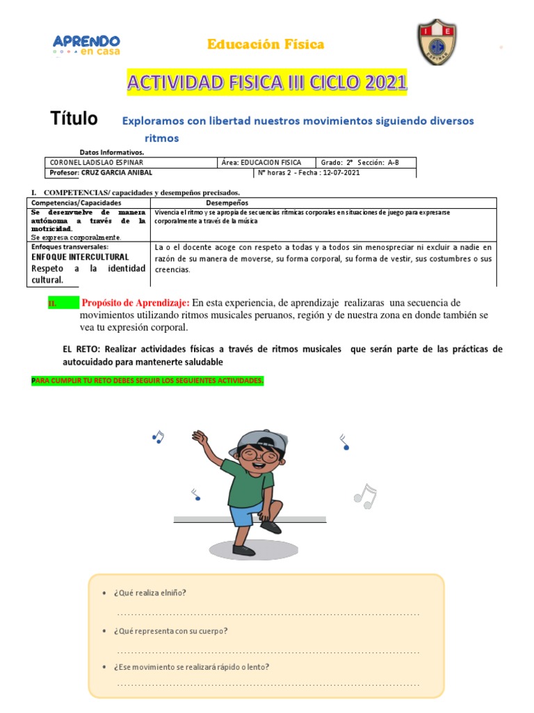 Actividad 2 Edc. Fisica Acg | PDF | Ritmo | Educación Física
