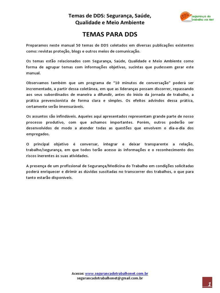 50 Temas para Dds | PDF | Reciclagem | Martelo