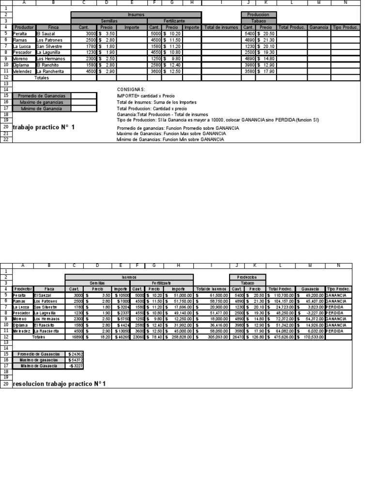 10 Tps de Excel para Practicar | PDF | Enseñanza de matemática | Deportes