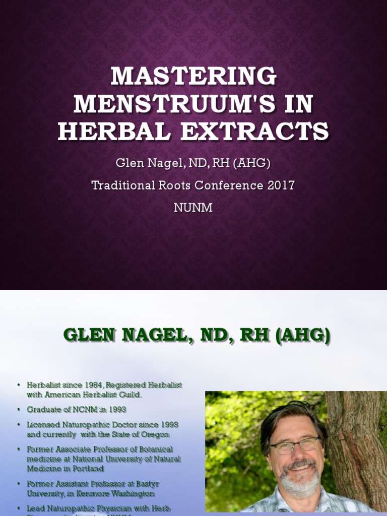 Mastering The Menstruum in Herbal Extracts NOTES | PDF | Dietary ...