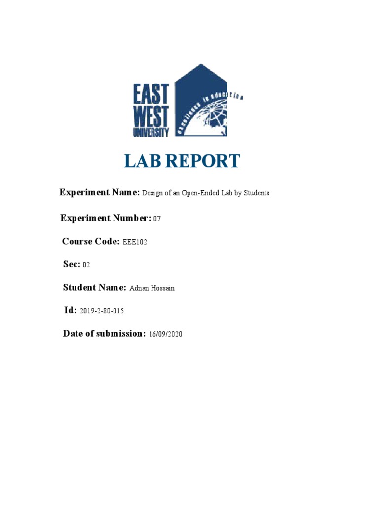 Lab Report 7 (Open Ended Lab) | PDF | Electrical Engineering ...
