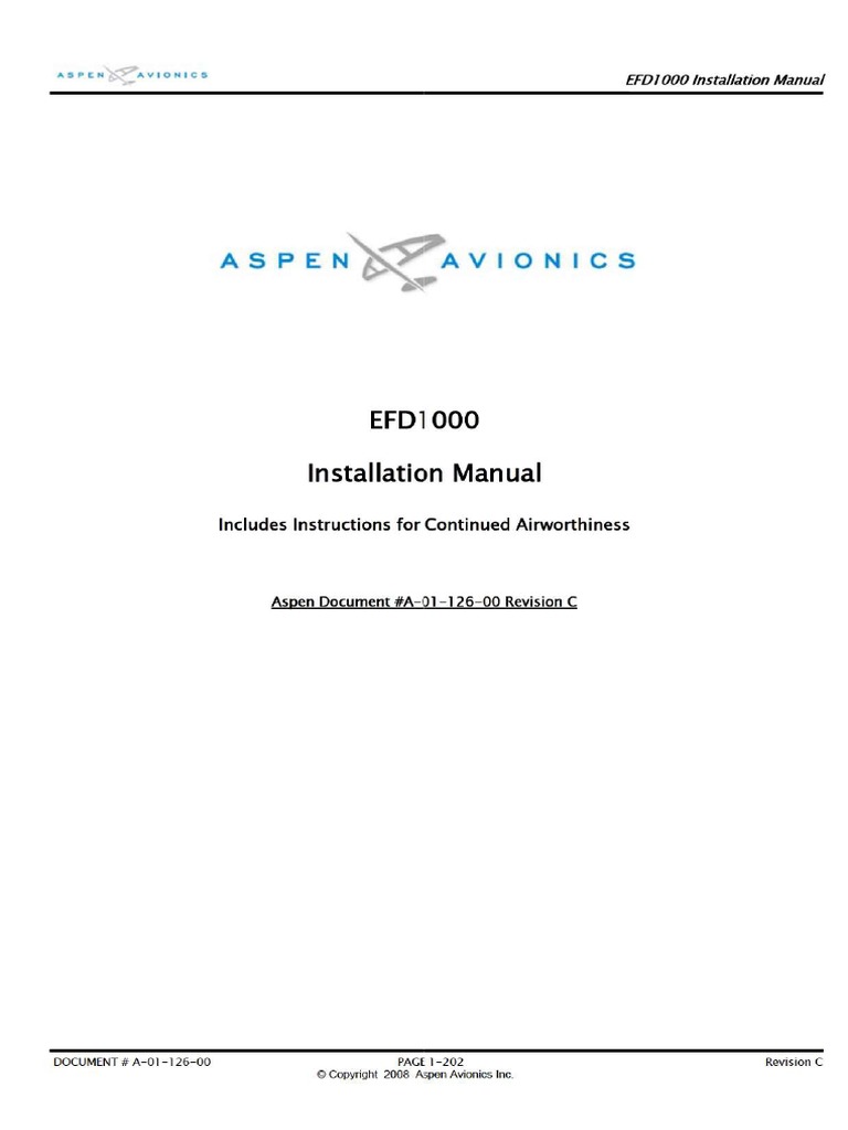 Installation Manual Efd1000 | PDF