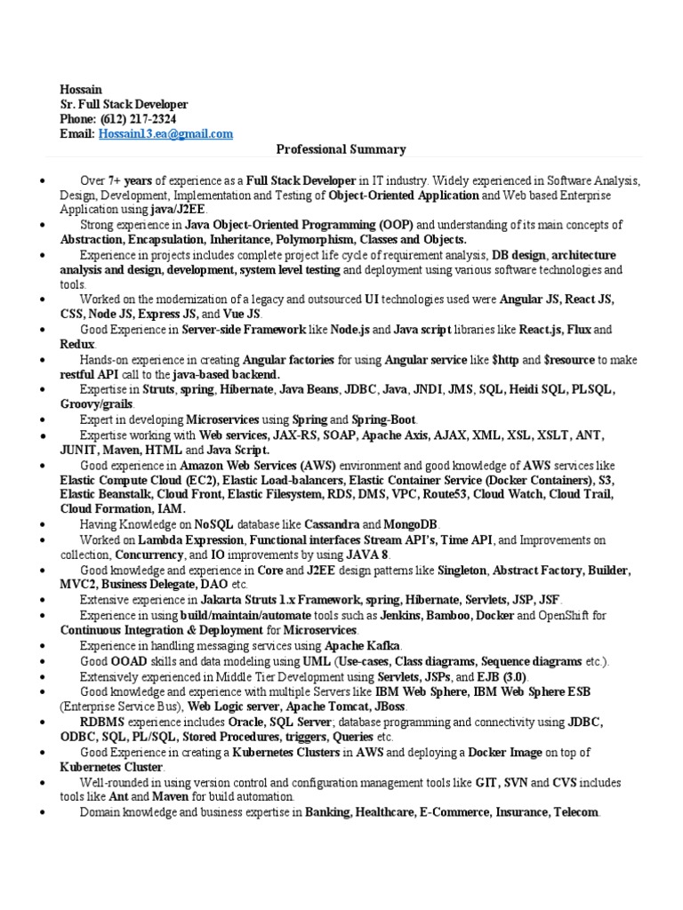 Amir FullStack Resume | PDF | Java Script | Web Service