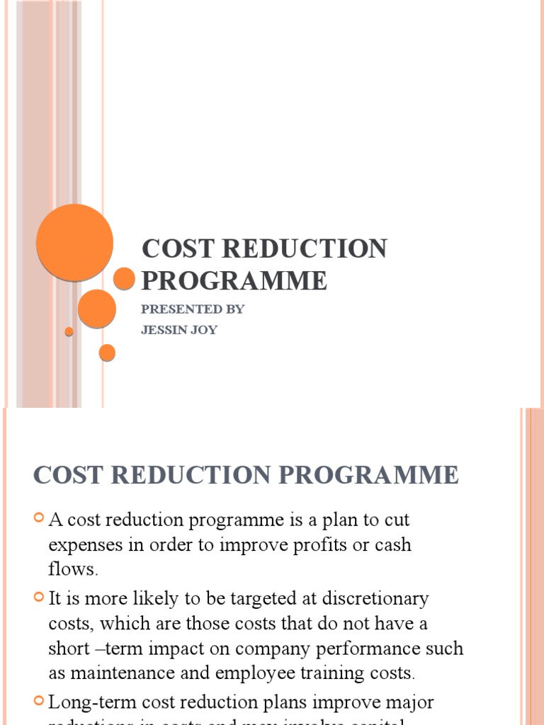 Cost Reduction Programme | PDF | Evaluation | Business