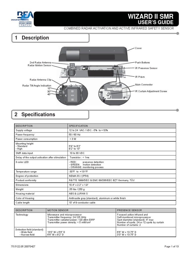 Wizard II SMR | PDF | Electrostatic Discharge | Infrared