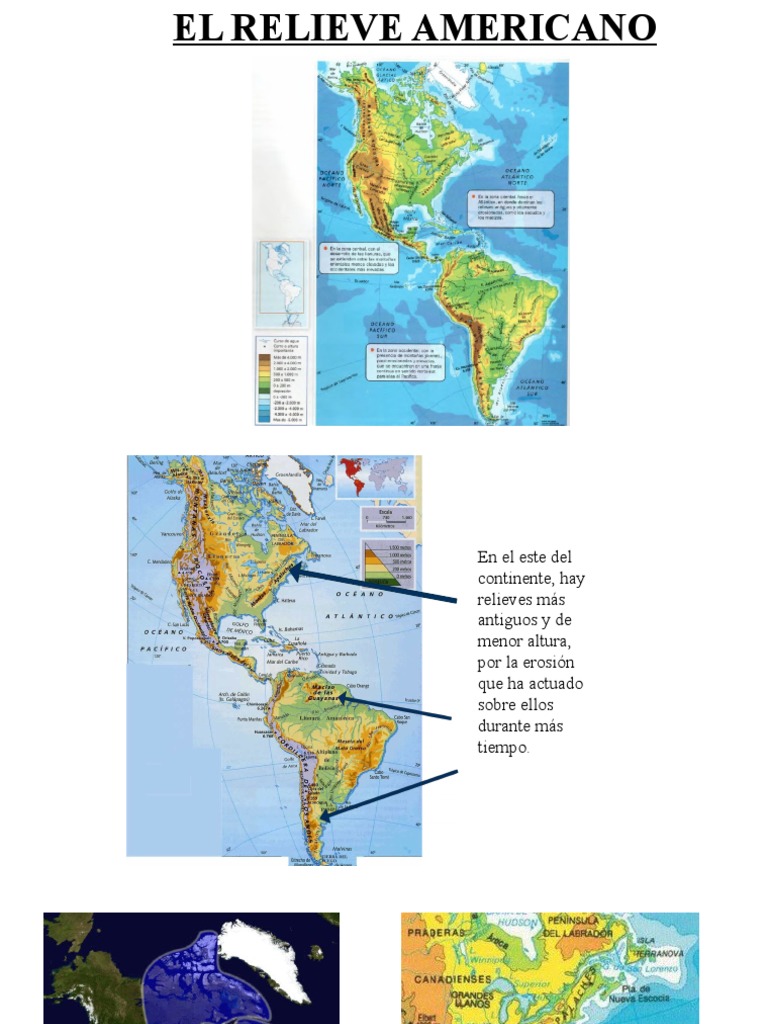 La diversidad de relieves del continente americano | PDF | montañas ...