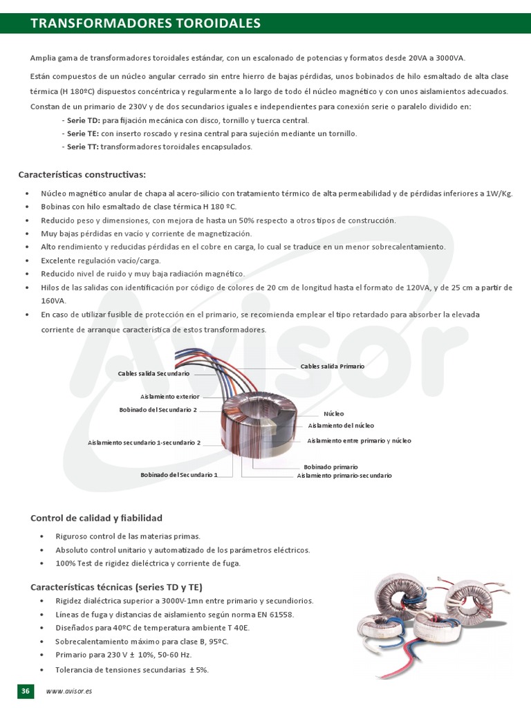 Transformadores toroidales: Una amplia gama de transformadores de alta ...