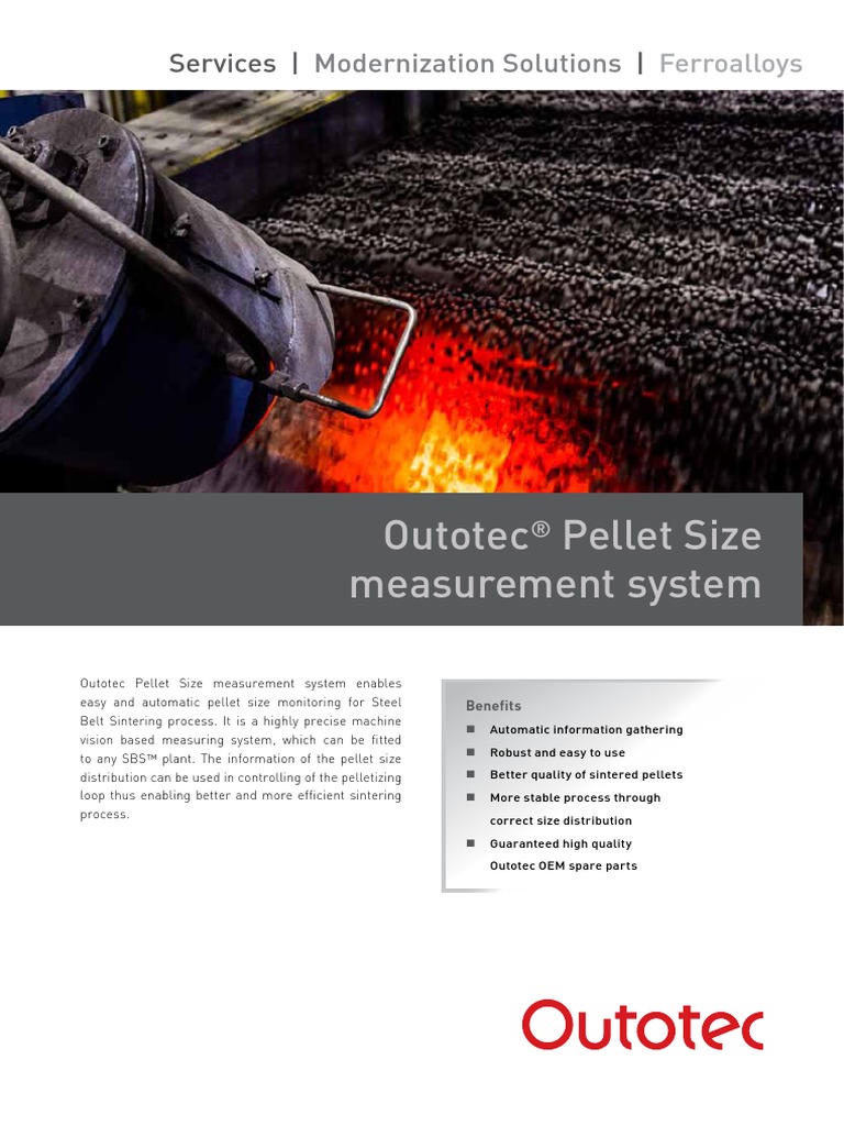 Original OTE Outotec Pellet Size Measurement System Eng Web | PDF ...