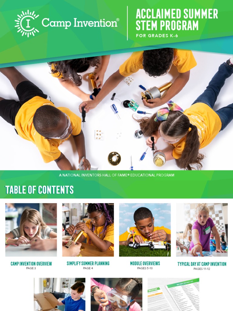 Acclaimed Summer STEM Program: For Grades K-6 | PDF | Invention ...