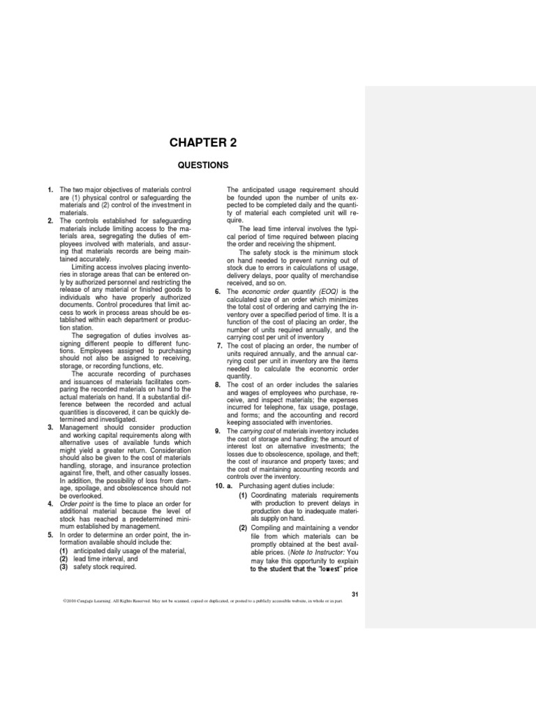 Acc. CH 2 Solution | PDF | Inventory | Debits And Credits