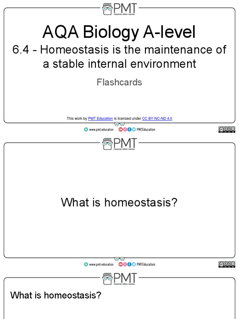 Homeostasis in AQA Biology A-level | PDF | Kidney | Cell Biology