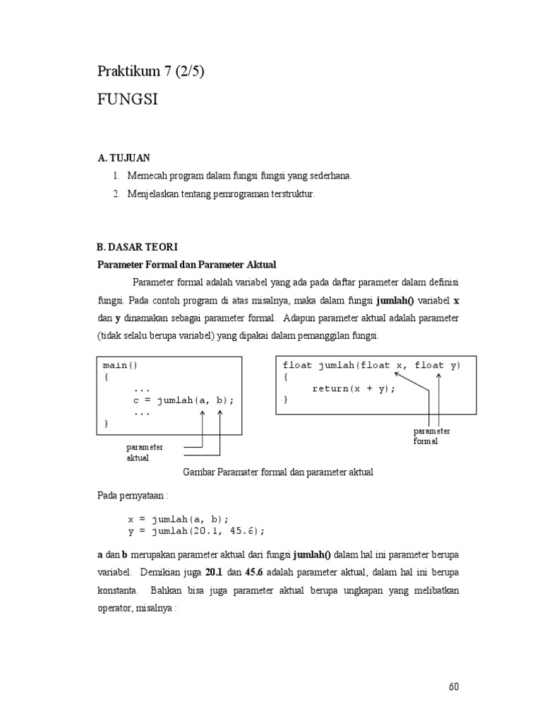 Fungsi Pemrograman Terstruktur dan Contoh | PDF