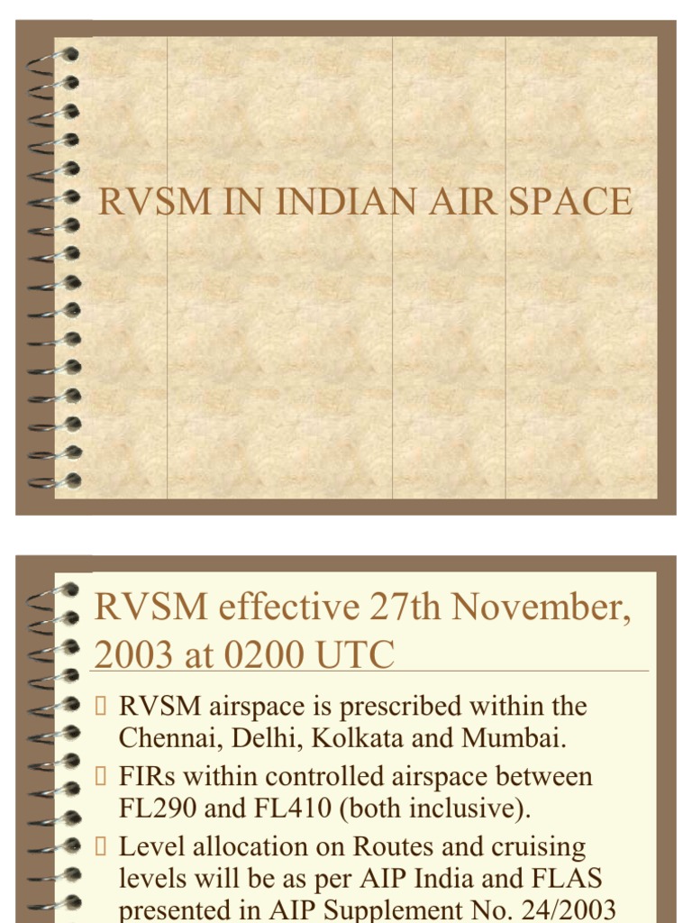 Indian RVSM 10feb04 | PDF | Air Traffic Control | Instrument Flight Rules