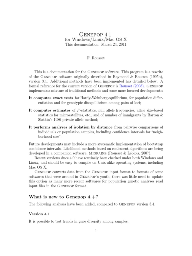 Genepop | PDF | Statistical Hypothesis Testing | P Value