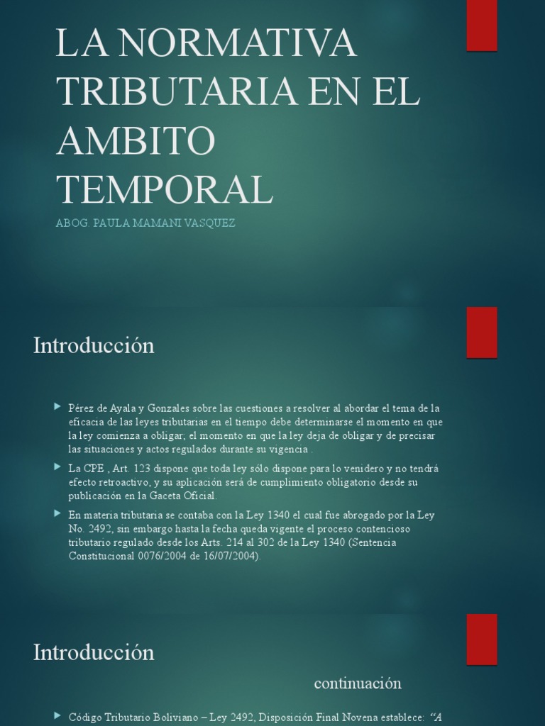 Tema 5 - LA NORMATIVA TRIBUTARIA EN EL AMBITO TEMPORAL | PDF | Estatuto ...
