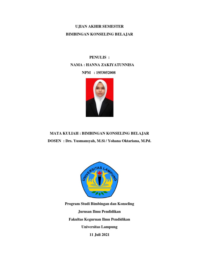 Uas BK Belajar. Hanna Z | PDF