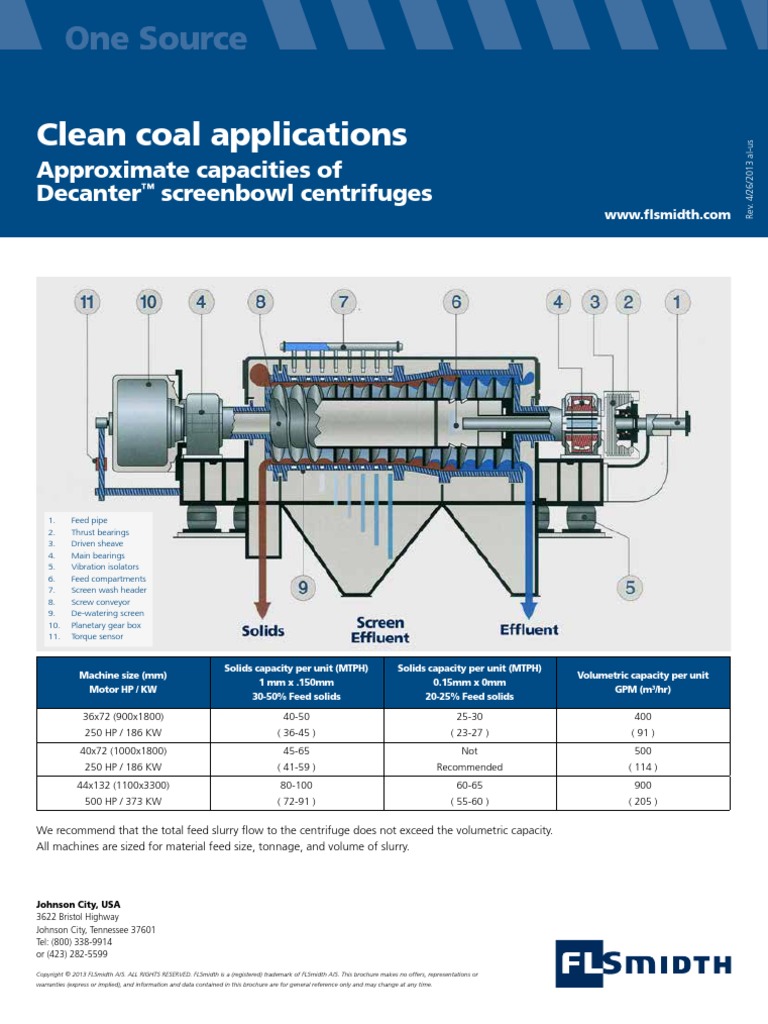 CleanCoalApplications TechSheet Decanter | PDF | Machines | Mechanical ...