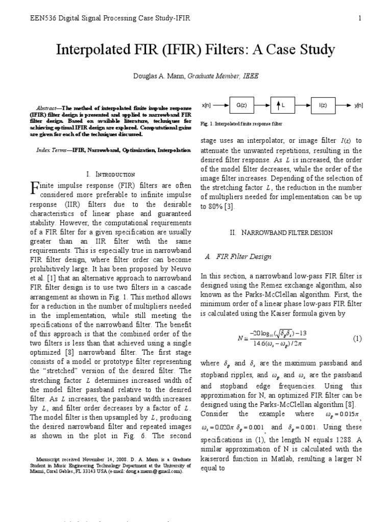 Interpolated Filters Small | PDF | Filter (Signal Processing) | Low Pass Filter