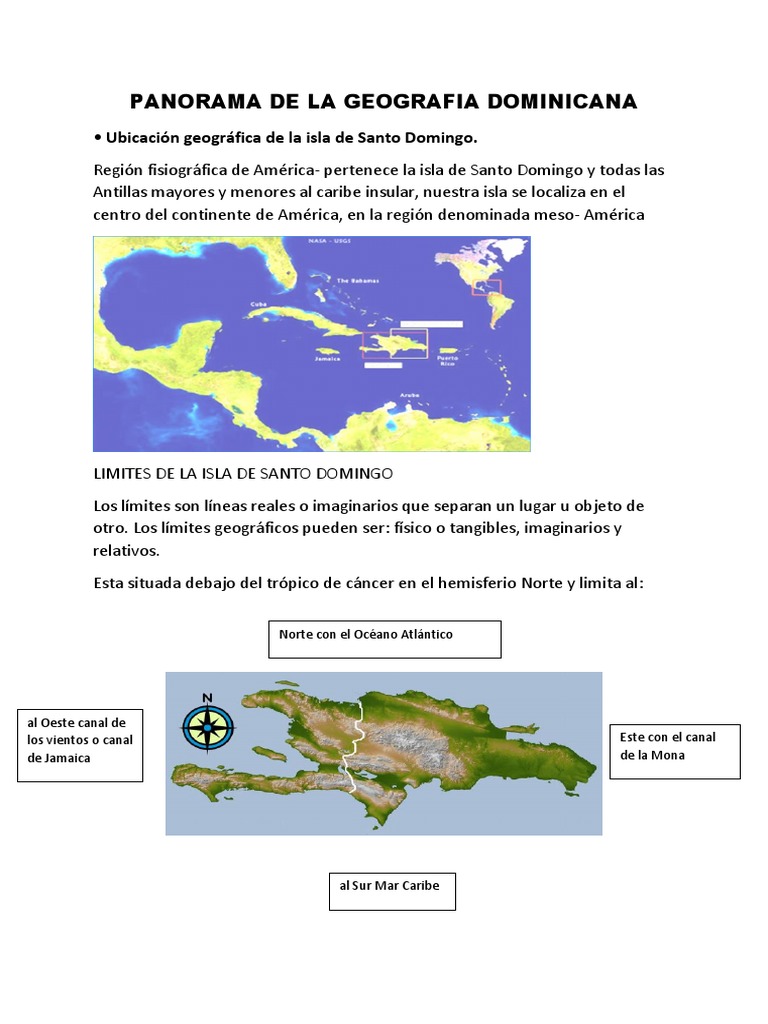 Panorama de La Geografia Dominicana | PDF | República Dominicana | Idiomas