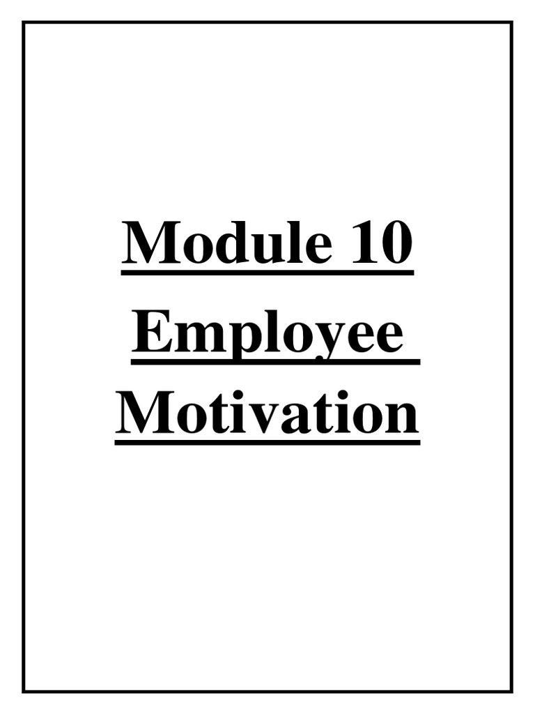 Employee Motivation | PDF | Motivation | Motivational