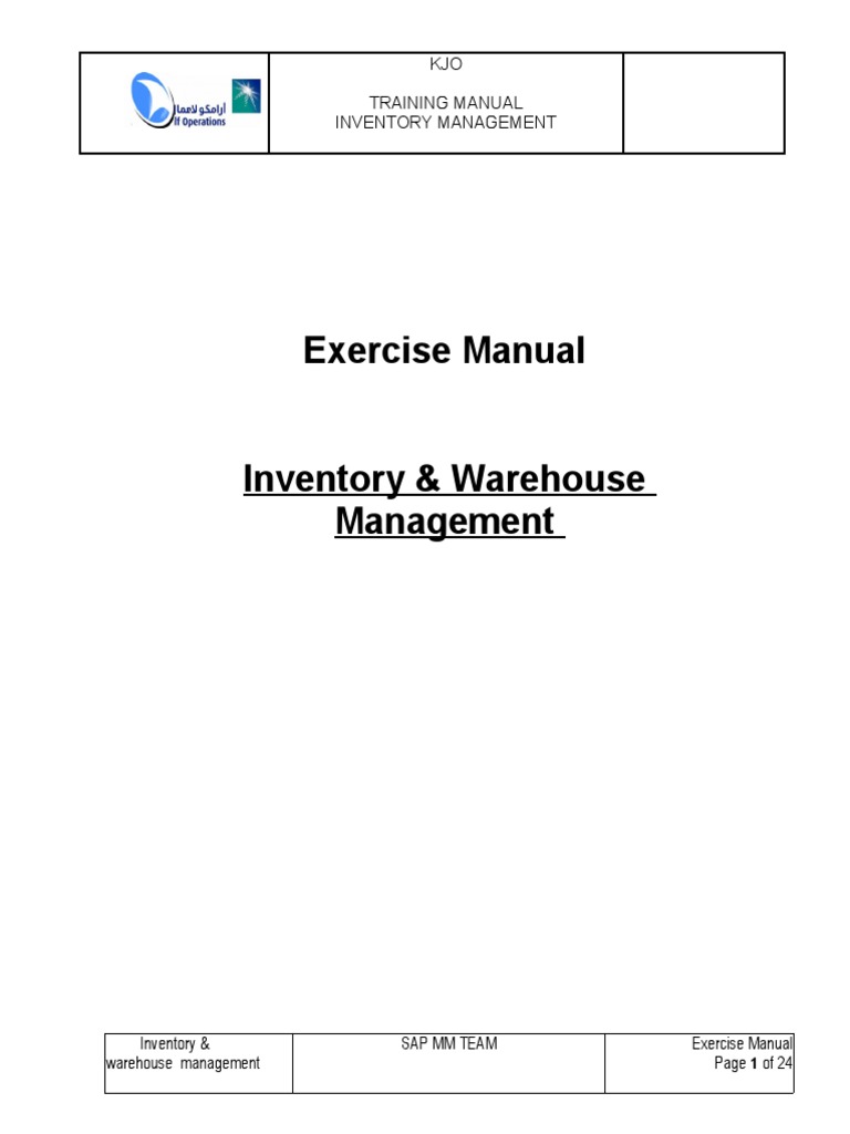 Training Mannual Warehouse Management | PDF | Logistics | Warehouse